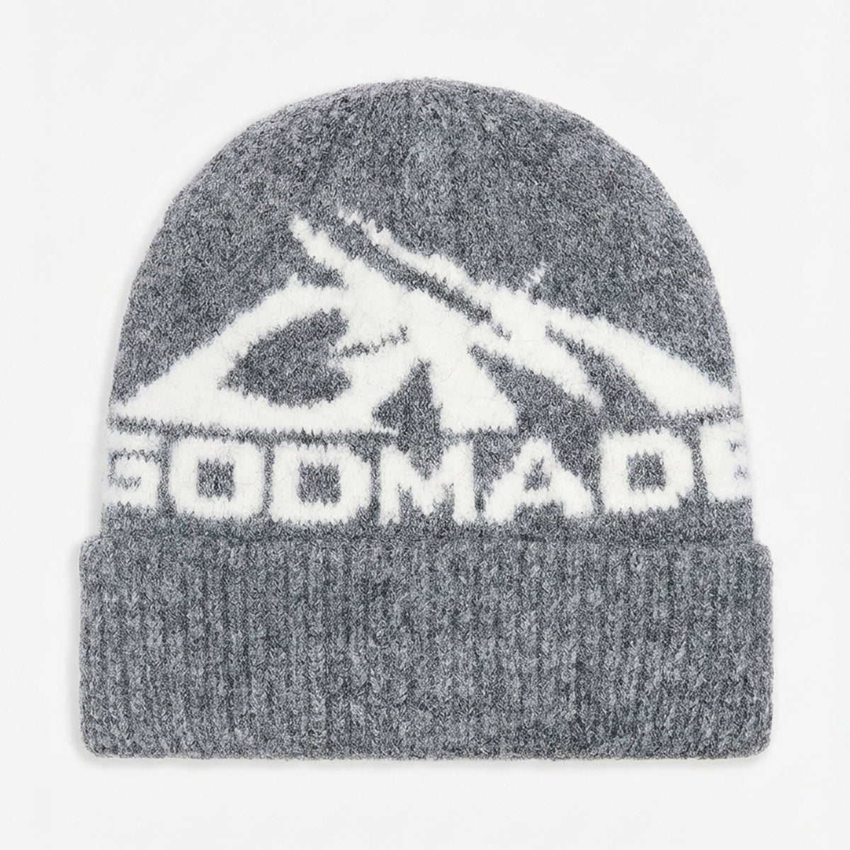 GM LOGO - ASHEN GREY WOOL BEANIE – Godmade Clo
